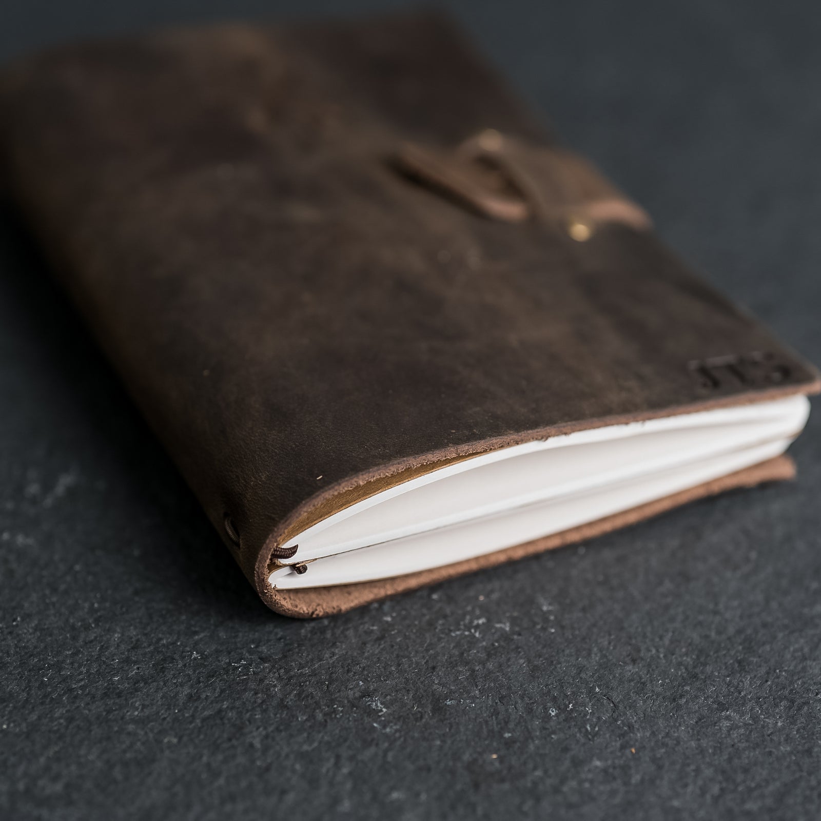 Refillable Leather Adventure Journal with Buckle Closure | Personalize