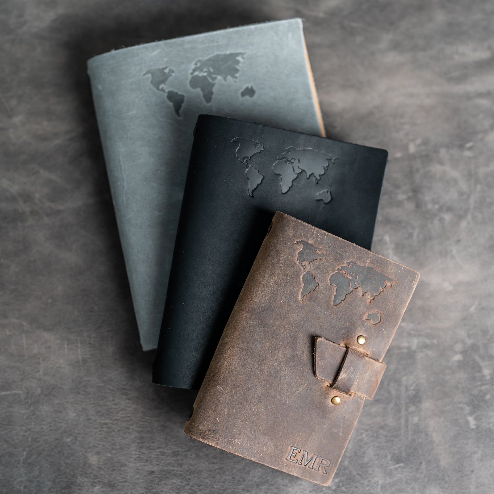 Refillable Leather Adventure Journal with Buckle Closure | Personalize