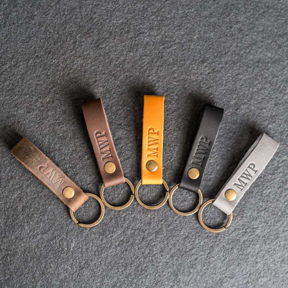 Loop Keychain - Personalized Premium Leather Keychain – Ox & Pine
