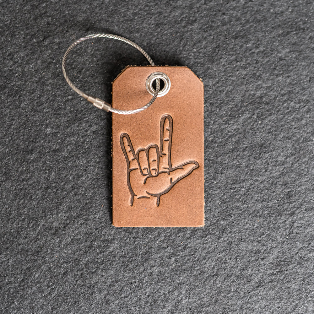 I Love You ASL Leather Luggage Tag – Ox & Pine