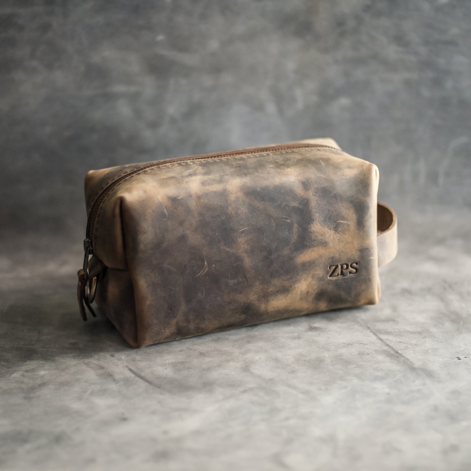 Personalized Leather Dopp Kit