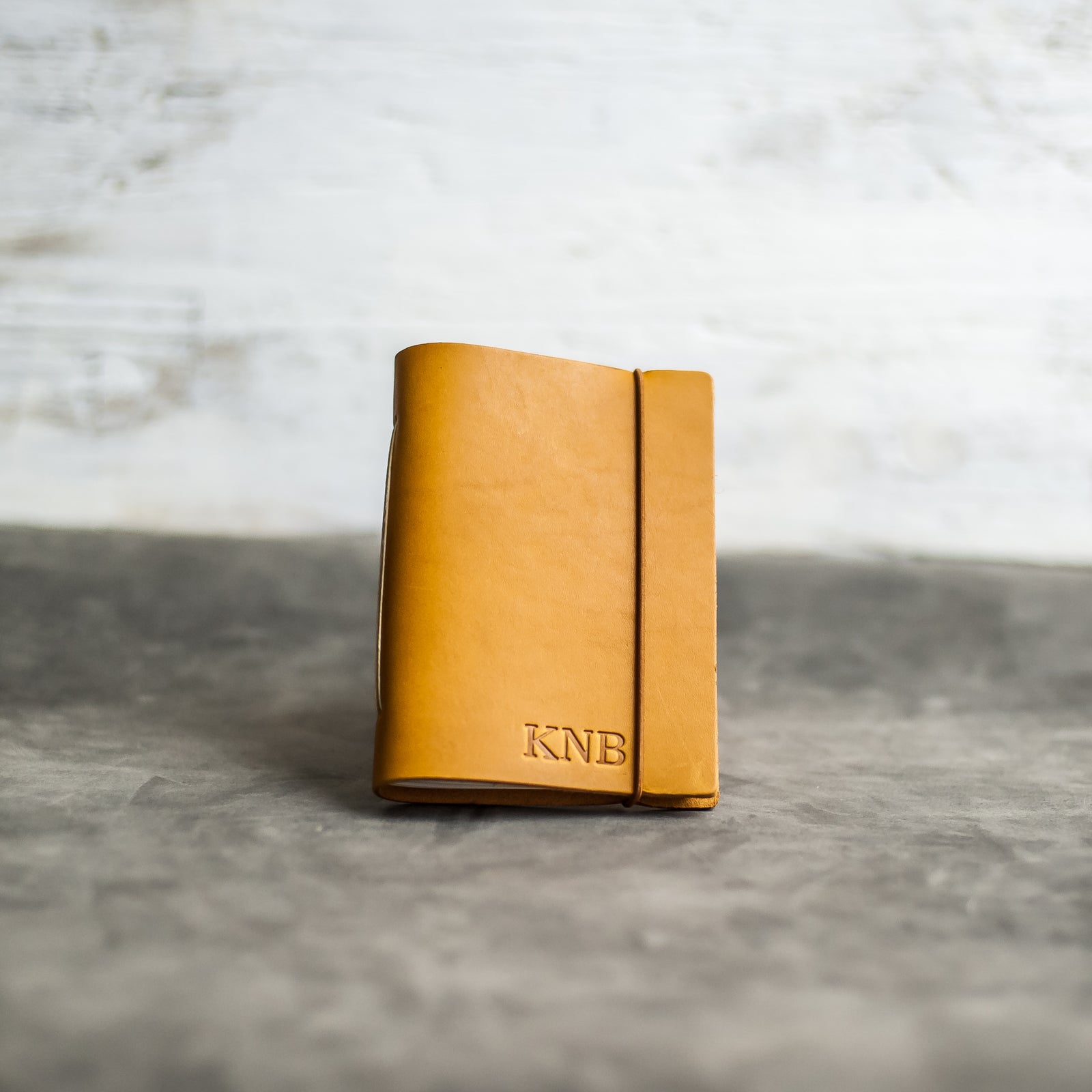 Classic Personalized Leather Pocket Journal with Professional Elastic